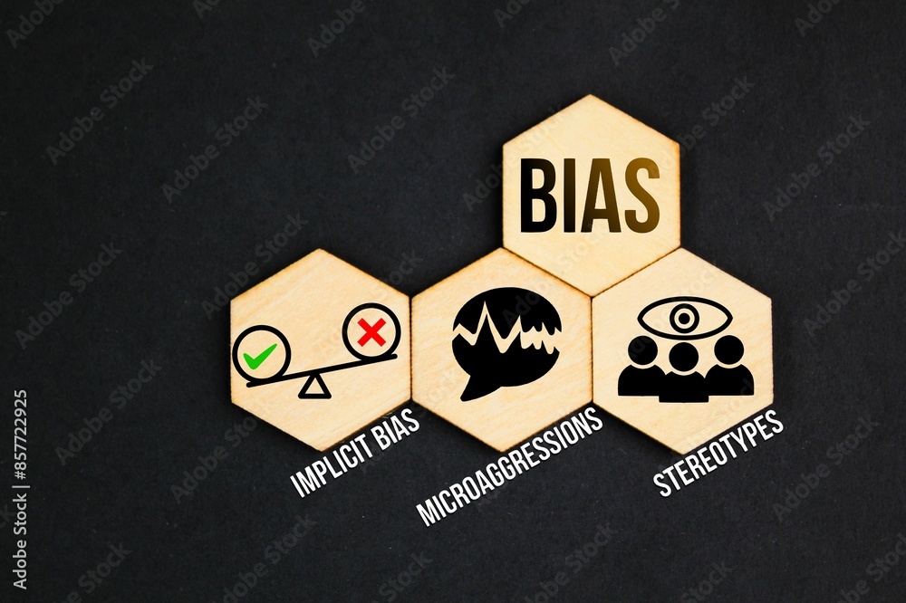 hexagon with the BIAS icon which is Implicit Bias, Microaggressions and ...