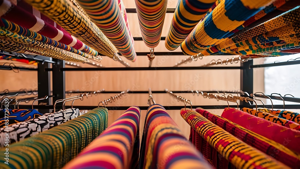 the vibrant, intricate beauty of Kente cloth, showcasing its rich ...