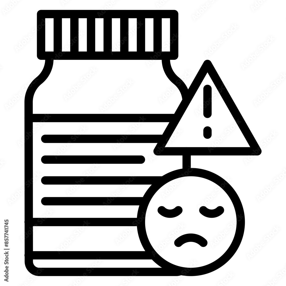 Medication Side Effects icon vector image. Can be used for ADHD. Stock ...