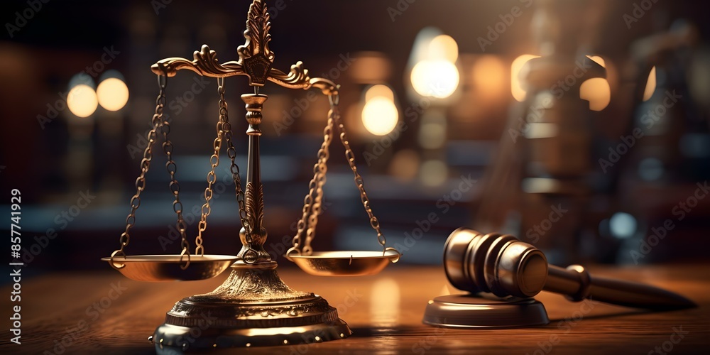 Image of legal system symbols including gavel scales of justice Lady ...