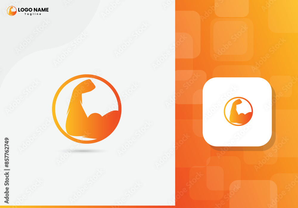 Biceps logo design. Gym. Fitness logo design. Business logo. Healthy ...