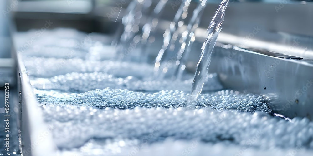 Water jet stream simplifies container filling process by quickly adding ...