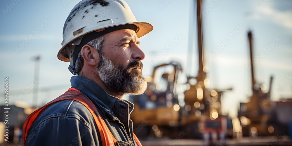 Petroleum engineer using rugged tablet to monitor drilling data for ...