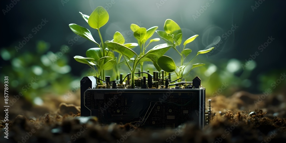 Plant converts waste to power using intricate systems. Concept Waste-to-Energy, Renewable Energy ...