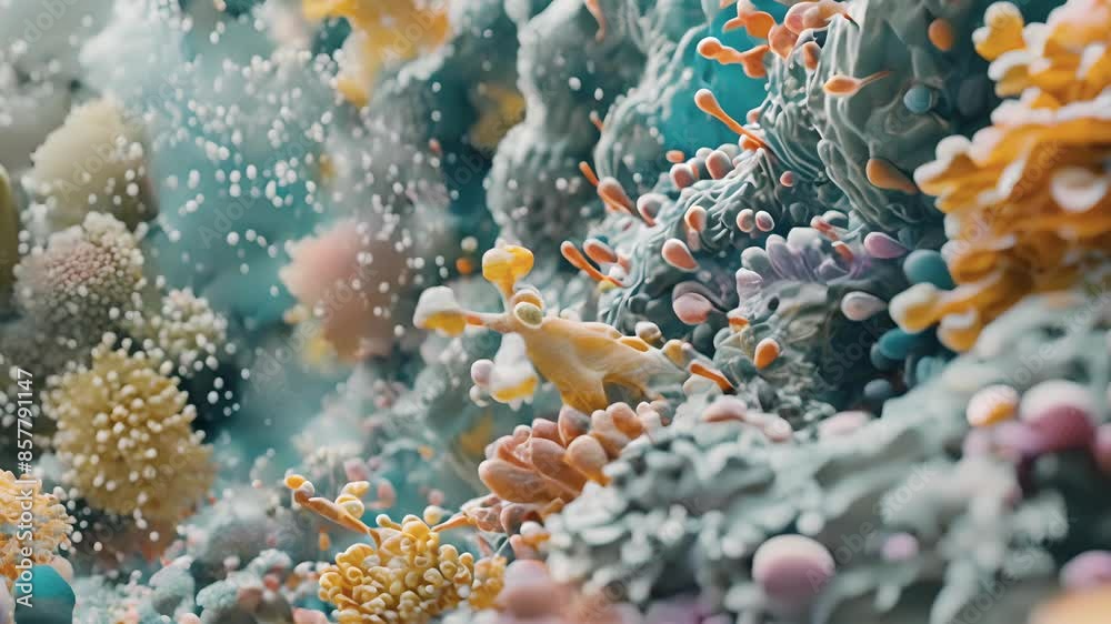 Thin section electron microscope animation capturing the intricate ...