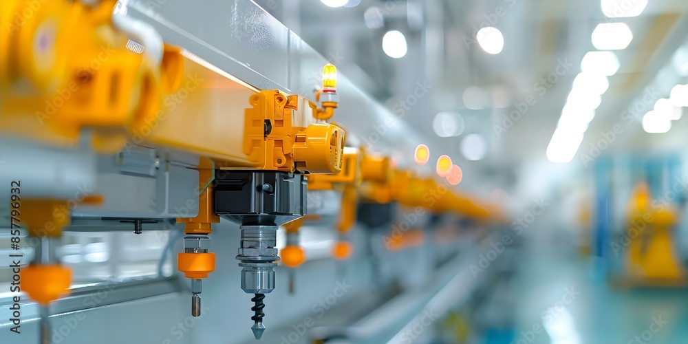 Plastic injection factory machines ready to produce various shapes and ...