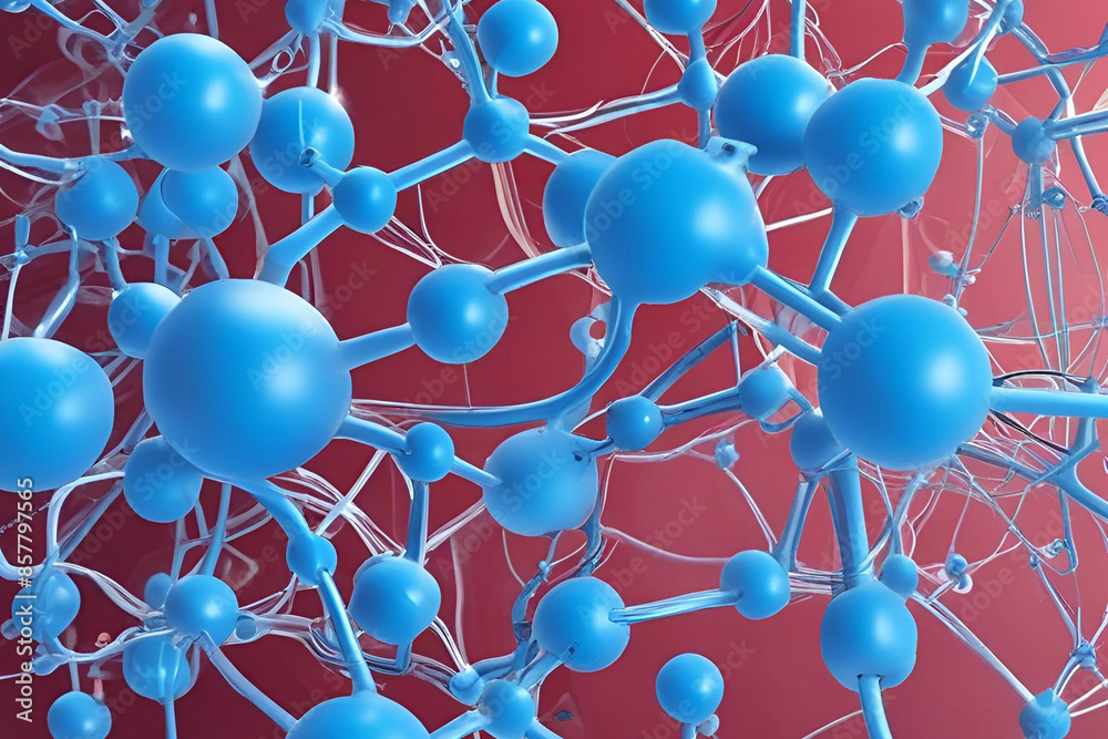 Chemistry themed, abstract PowerPoint background, polymer molecules ...