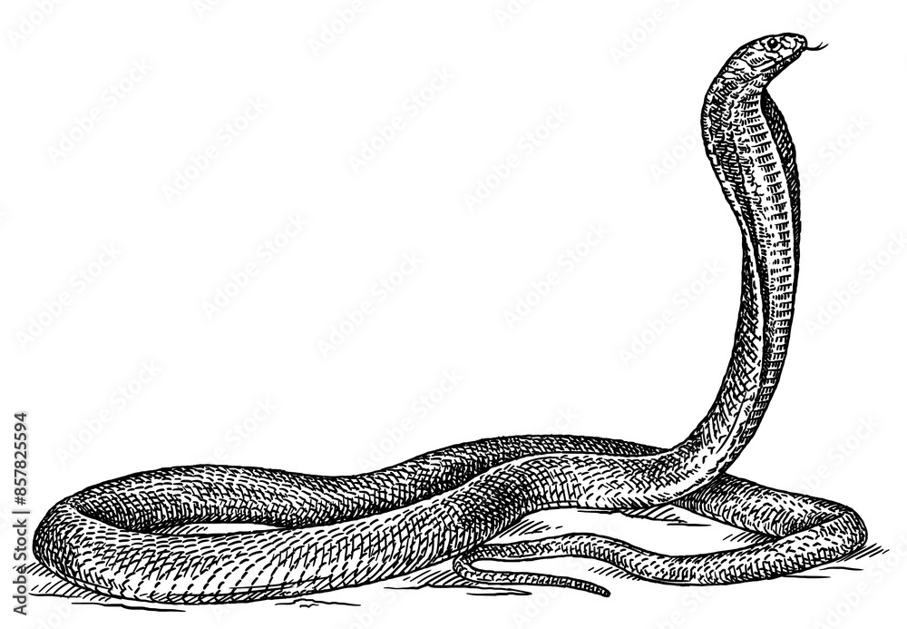Vintage engraving isolated snake set illustration serpent ink sketch ...
