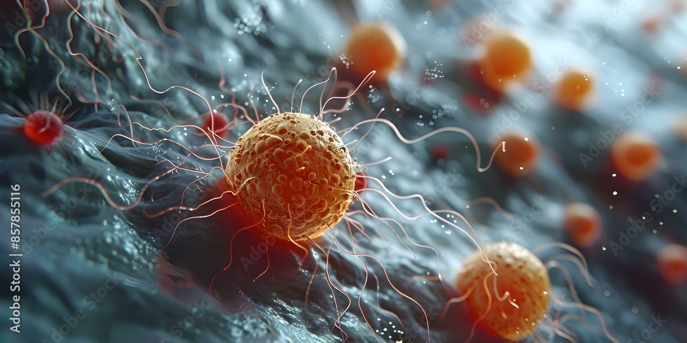 Medical animation featuring skin cell renewal process with focus on ...