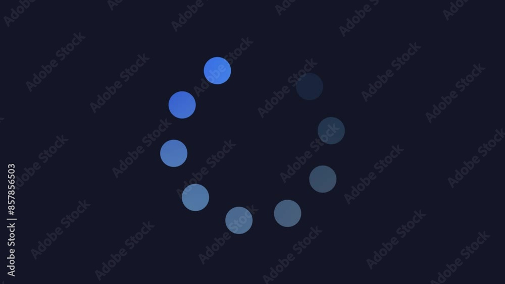 Loading bar animation , buffering bar with blue color gradient circle ...