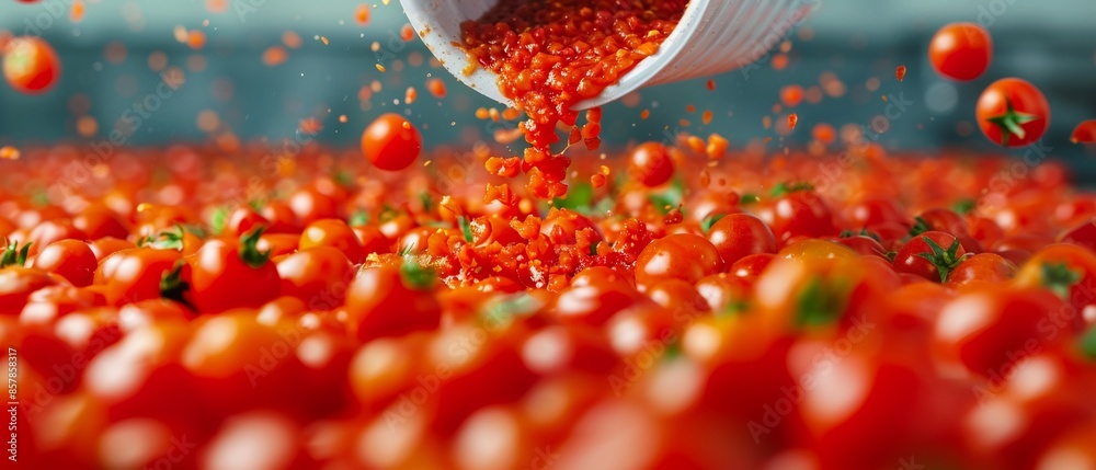 Slippery streets filled with tomato pulp, people slipping, sliding, and ...