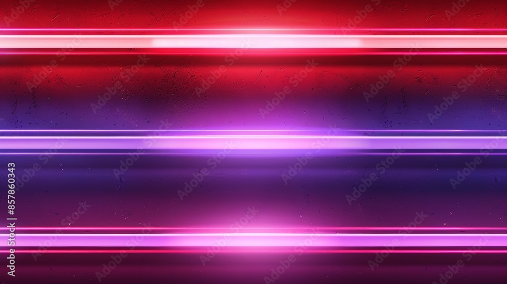 Realistic 3D modern illustration set of purple and pink fluorescent ...