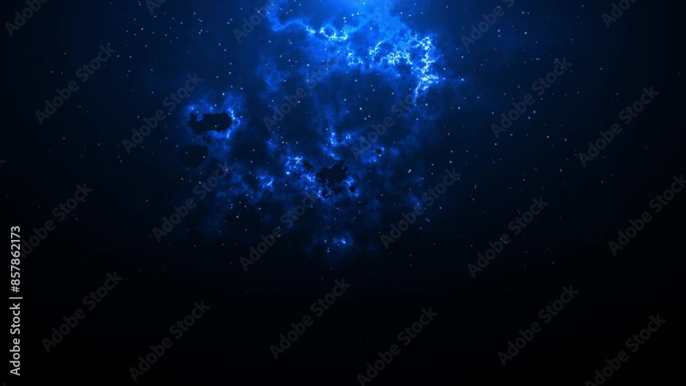 Abstract falling particles against the backdrop of the starry sky ...