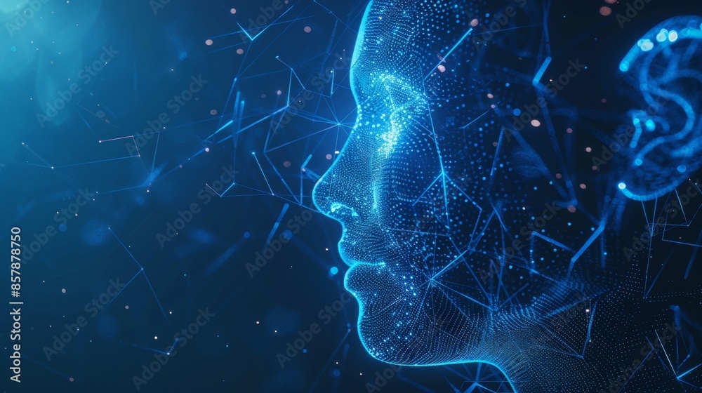 HUD virtual assistant user display technology. AI artificial ...