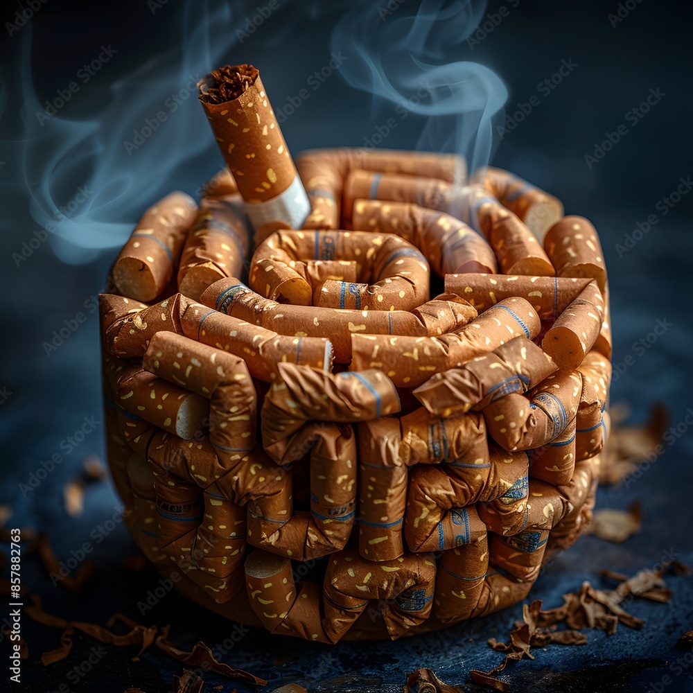 Tobaccos Cognitive Maze, Visualize a complex maze where pathways are ...
