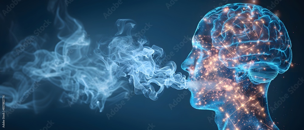 Smokings Neurologic Paths, Illustrate neural pathways in a brain ...