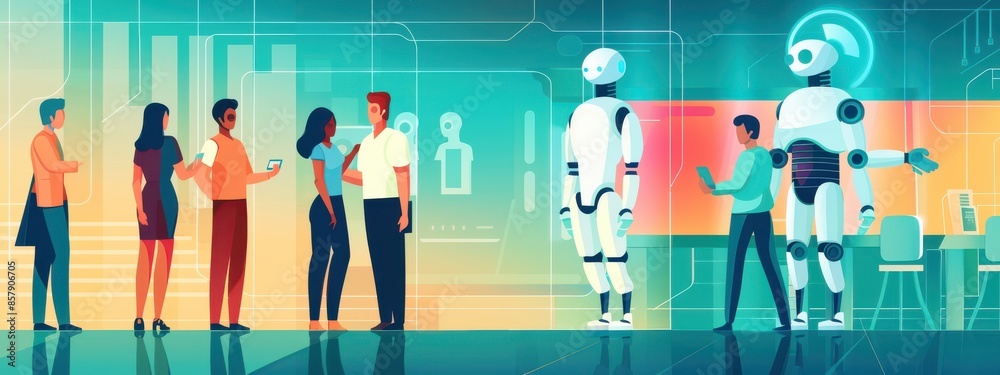 AI Algorithm Bias: An illustration of a diverse group of people ...