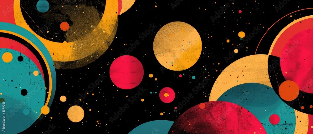 Bubble textures with a pop art-inspired feel in bold and vibrant colors ...