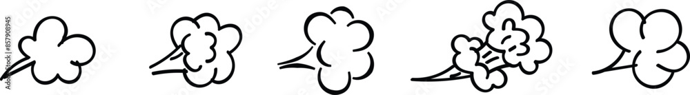 Comic fart cloud. Bad stink balloon. Smoke gas cloud in comic style ...