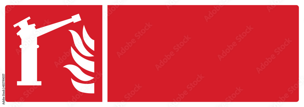 ISO fire prevention safety sign fire monitor your custom message here ...