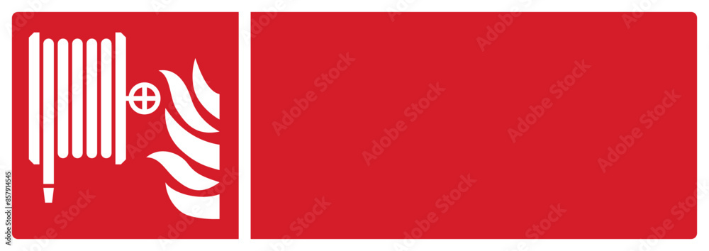 ISO fire prevention safety sign fire hose reel your custom message here ...