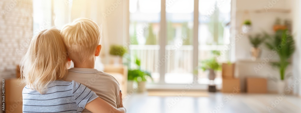 Celebrate a new home with a 'Welcome Home' card showing a cozy living ...