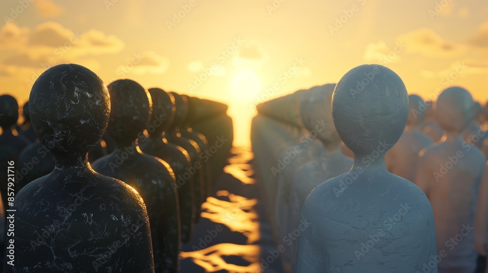 Diverse group of people standing together, symbolizing equality and ...