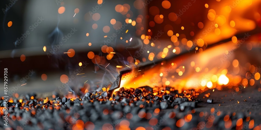 Intense heat and sparks in a nickel smelting furnace A glimpse into the ...