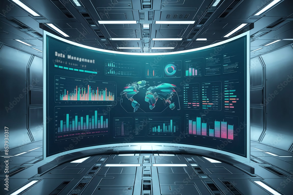 A Comprehensive Data Management System Dashboard Concept Showcasing Data Analytics Real Time