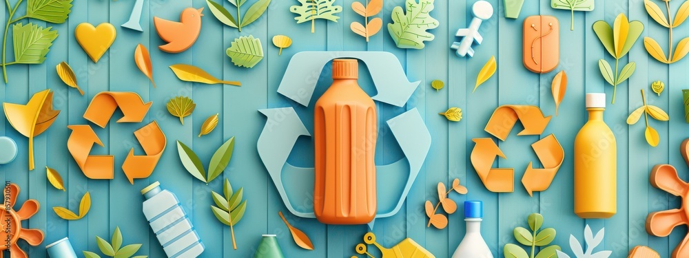 Recycling Symbols and Infographics: Various recycling symbols and ...