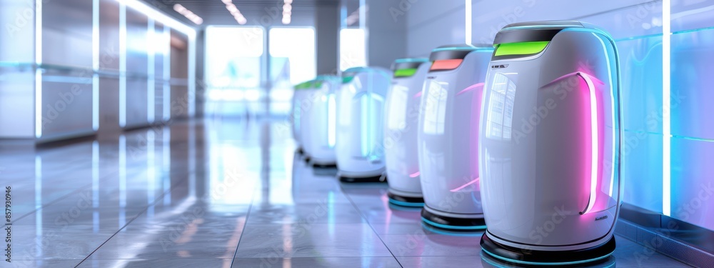 Waste Sorting Robot: A futuristic robot sorting waste into different ...