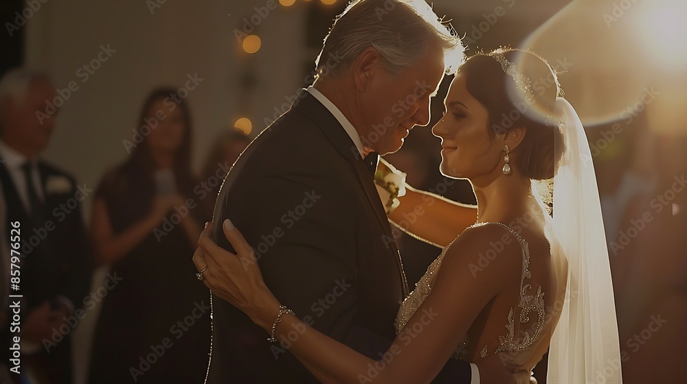 Father-Daughter Dance A touching moment as the bride dances with her ...