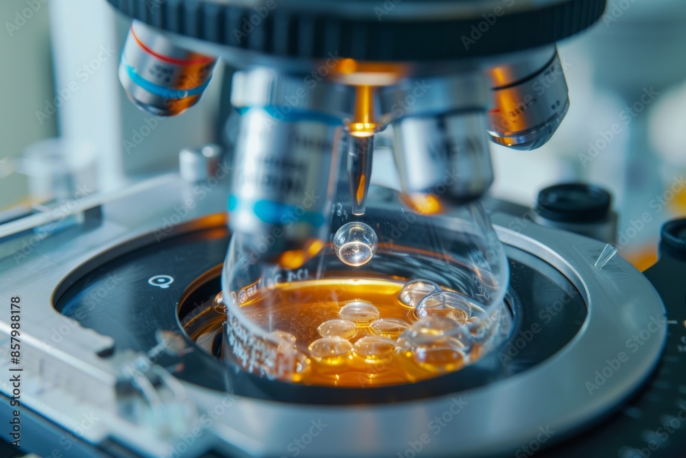 medical process of IVF, fertilization, embryo development, and transfer ...