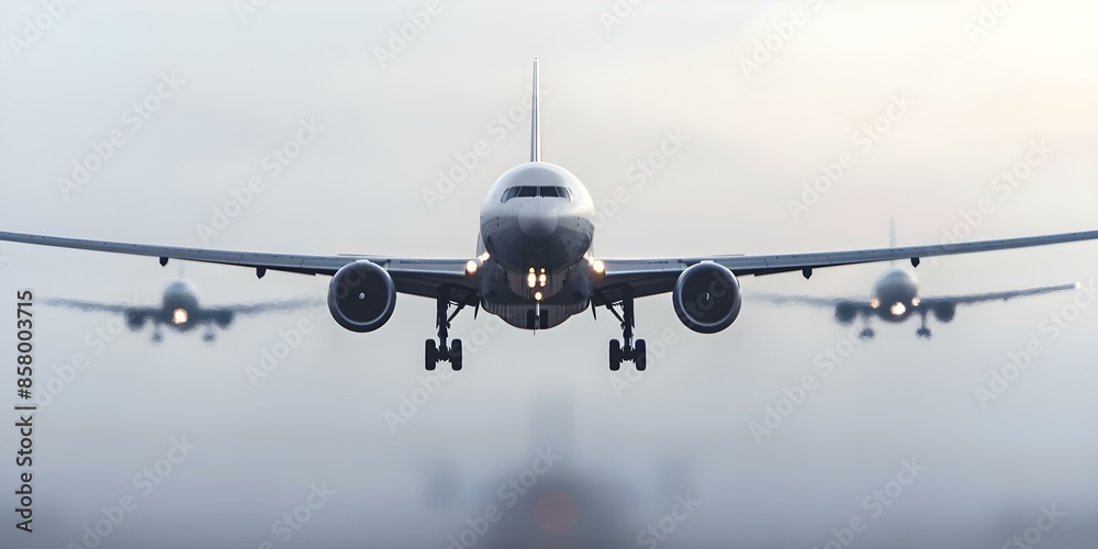 Illustrative photos of airplanes near airports showcasing the impacts ...