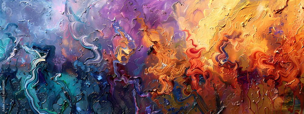 Abstract Acrylic Texture Art, Vibrant Acrylic Texture Painting, Modern ...