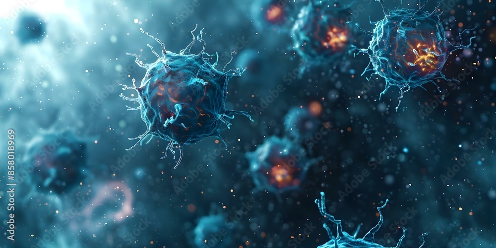 Observing Cancer Cells Through a Microscope. Concept Cancer Research ...