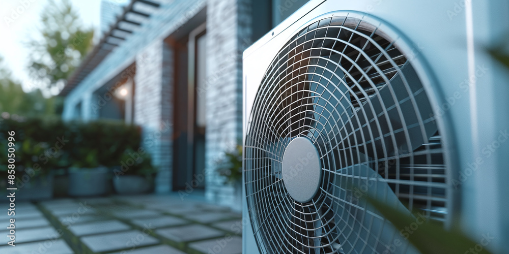 Elegant outdoor air conditioner fan grille illustrating advanced ...