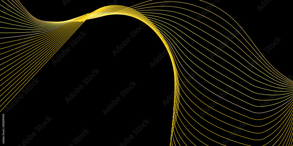 Technology and business wave lines on transparent background. Vector ...