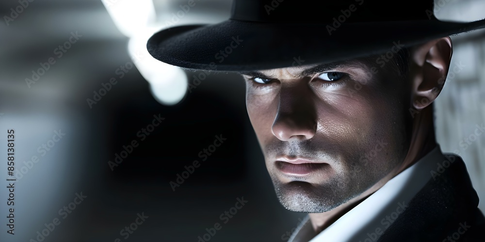 Detective in a Gritty Noir Pulp Fiction Comic Style. Concept Film Noir ...
