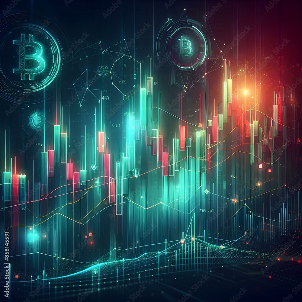 Financial Data Visualization with Candlestick Charts and Network Nodes ...