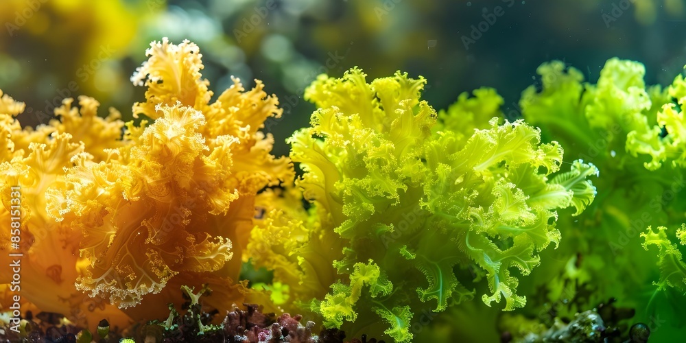 Diversity of Fucus Algae in Various Colors and Forms in Marine ...