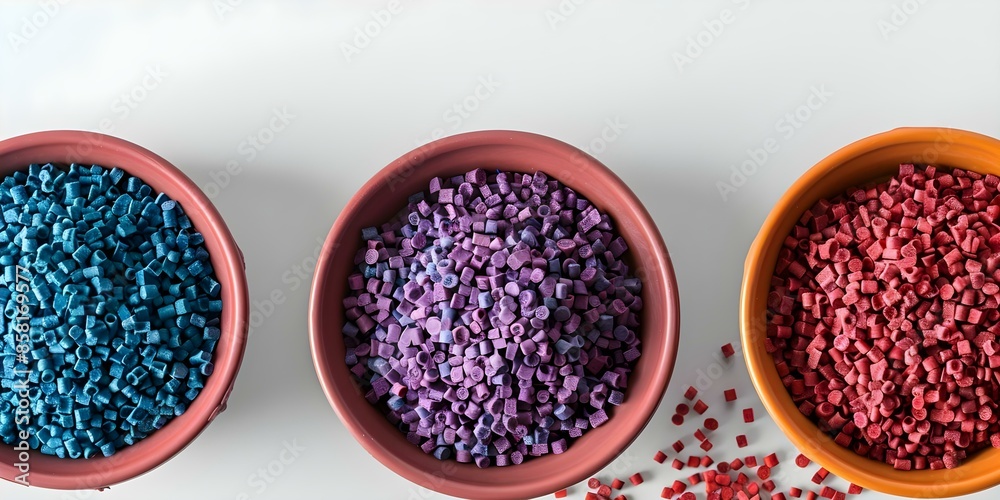 Recycled plastic granules used in PVC production for colored ...