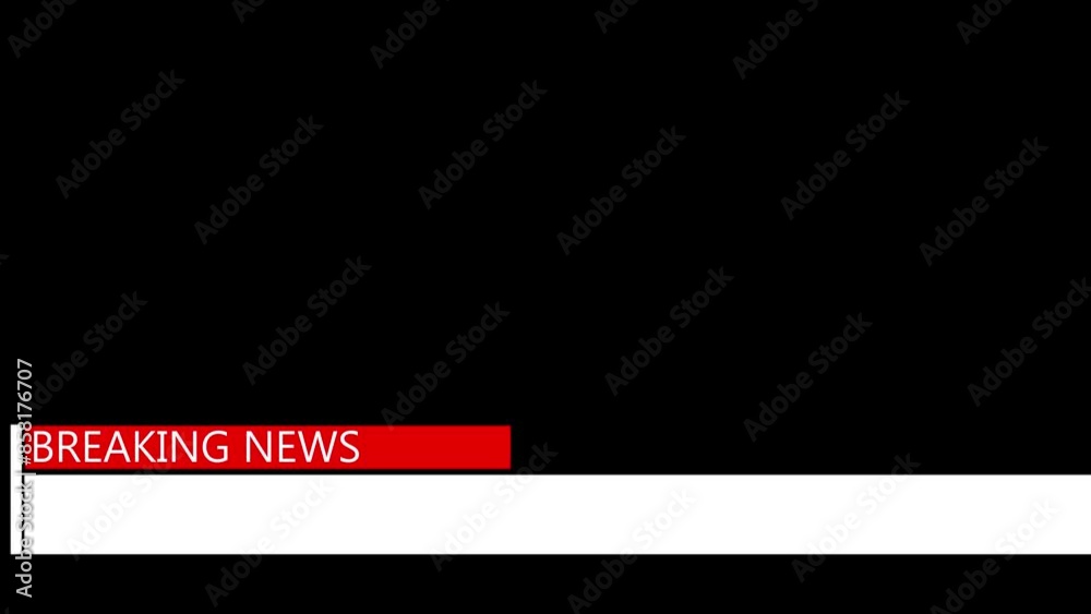 Breaking News Lower third seamless looping animation with transparent ...
