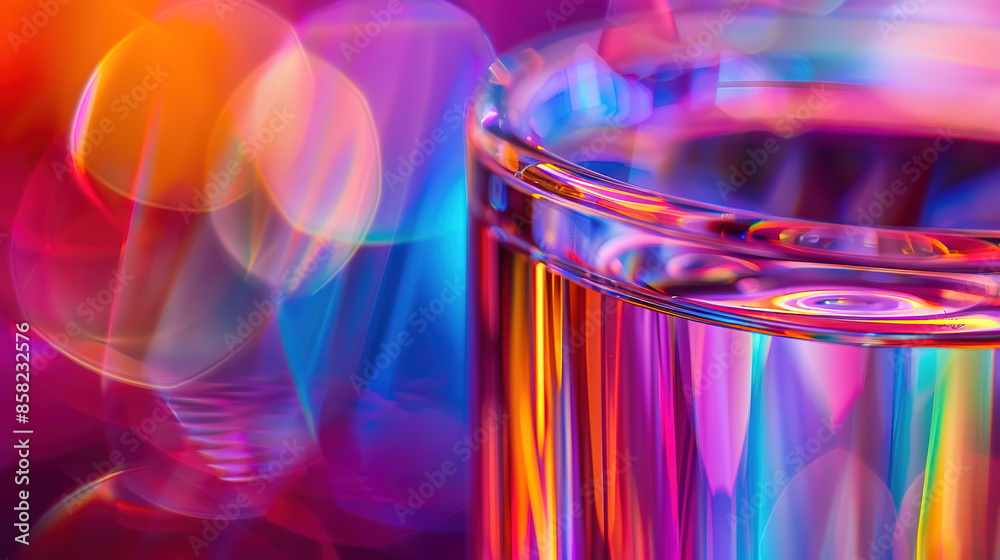 Abstract Extreme Macro Photography: Glass Cylinder Edge Lighting with ...