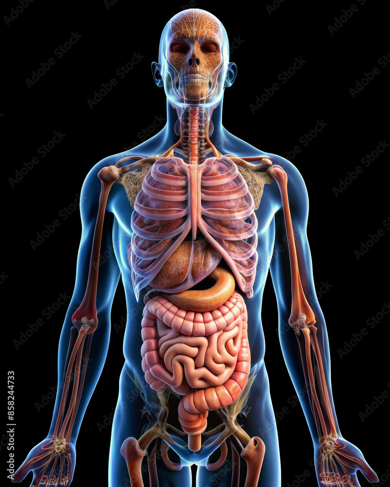 Anatomy of Human Digestive Tract Illustration Stock Illustration ...