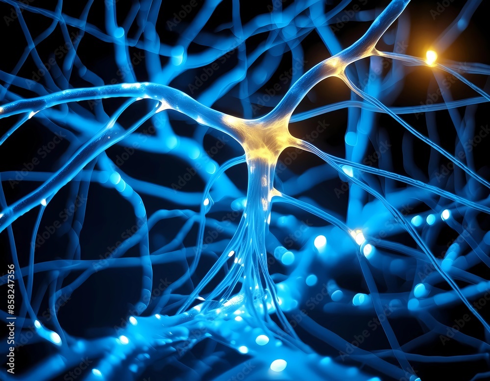 medical representation of the vagus nerve, nerve pathways, people with ...