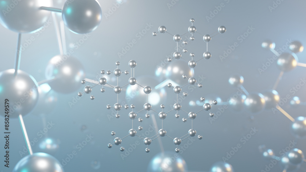 simvastatin molecular structure, 3d model molecule, zocor, structural ...