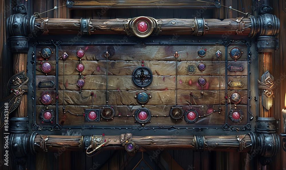 Generic medieval fantasy-themed UI design for multiplayer online role ...