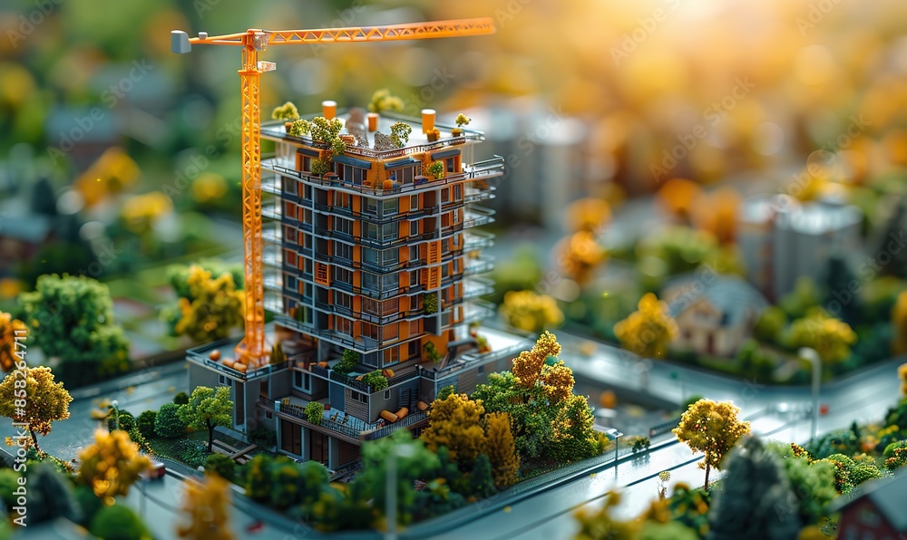 Stunning architectural model of a multi-story residential building ...