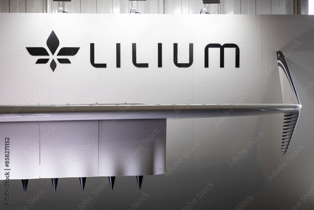 Winglet and logo of german Air Taxi developer Lilium GmbH. Technology ...